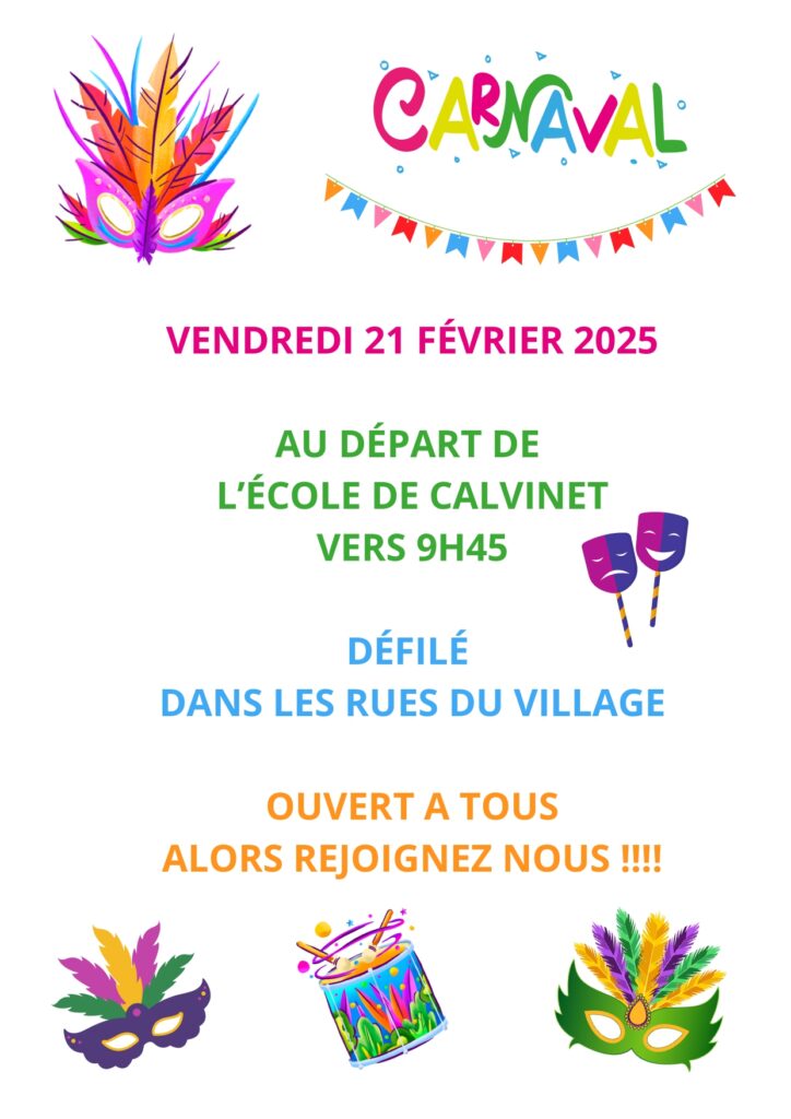 CARNAVAL : défilé des écoles – Site officiel de la commune de Puycapel dans le Cantal